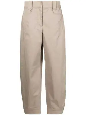 Alberta Ferretti High-waisted Cropped Trousers