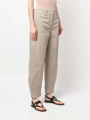 Alberta Ferretti High-waisted Cropped Trousers