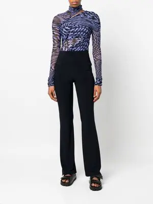 Norma Kamali High-rise Flared Trousers