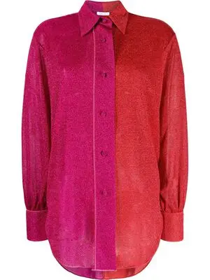 Oseree Lumière Two-tone Shirt Red