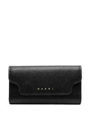 Marni Logo Keychain Wallet - Black
