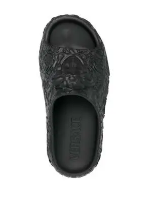 Versace Medusa Dimension Pool Slides - Black