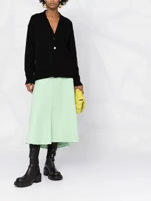 JIL SANDER V-neck Button-fastening Cardigan - Black