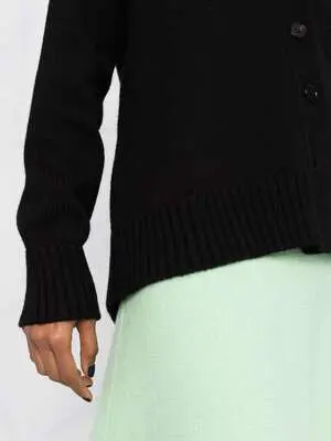 JIL SANDER V-neck Button-fastening Cardigan - Black