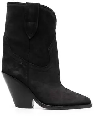 Isabel Marant Étoile Leyane 90mm Suede Boots - Black