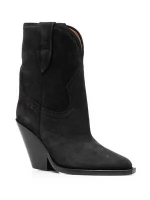 Isabel Marant Étoile Leyane 90mm Suede Boots - Black