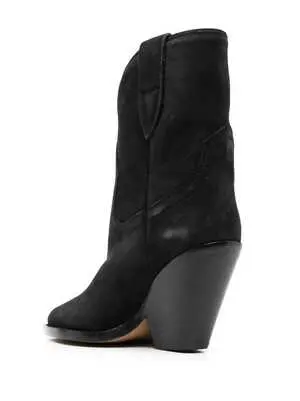 Isabel Marant Étoile Leyane 90mm Suede Boots - Black