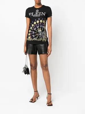 Philipp Plein Skeleton Print T-shirt - Black