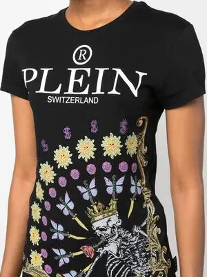 Philipp Plein Skeleton Print T-shirt - Black