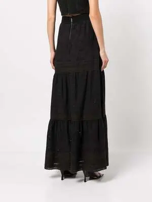 Alice + Olivia Reise Tiered Maxi Skirt