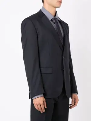BOSS Slim-fit Suit Jacket In Virgin-wool Serge - Blue