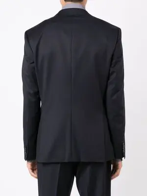 BOSS Slim-fit Suit Jacket In Virgin-wool Serge - Blue