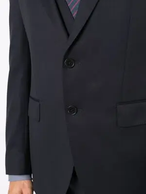 BOSS Slim-fit Suit Jacket In Virgin-wool Serge - Blue
