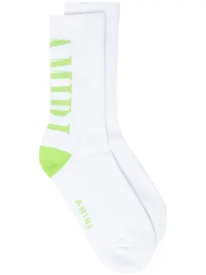 Amiri Logo-print Socks - White