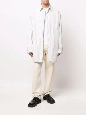 MAISON MARGIELA Stripe-print Padded Shirt