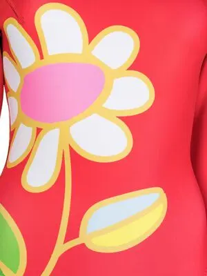 Cynthia Rowley Floral Print Mock Neck Wetsuit