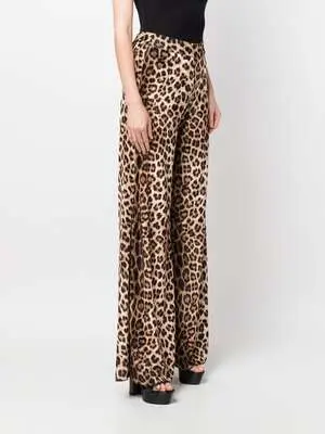 Philipp Plein Leopard-print Flared Trousers