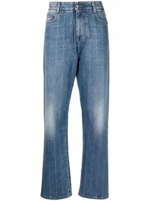 Stella McCartney Rhinestone-embellished Straight-leg Jeans