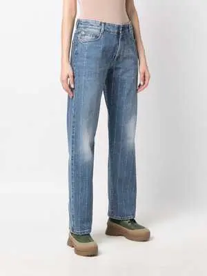 Stella McCartney Rhinestone-embellished Straight-leg Jeans