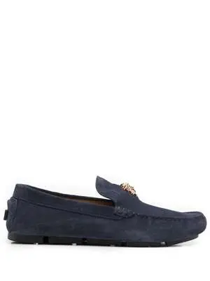 Versace La Medusa Suede Loafers - Blue
