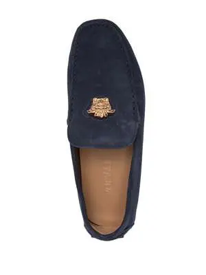 Versace La Medusa Suede Loafers - Blue