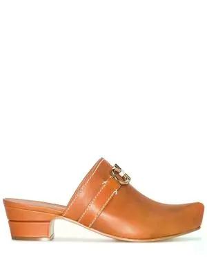 Ferragamo Round Toe Mules Clogs For Women