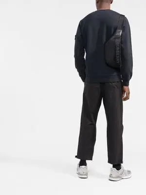 Stone Island Compass-patch Cotton Sweatshirt - Blue