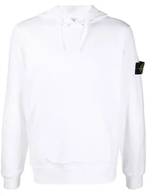 Stone Island Compass-patch Cotton Hoodie
