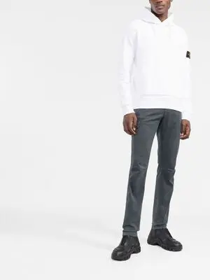 Stone Island Compass-patch Cotton Hoodie