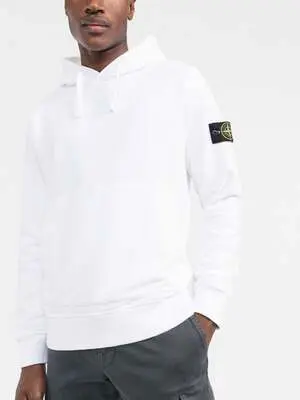 Stone Island Compass-patch Cotton Hoodie