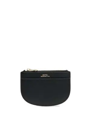 A.p.c. Rounded Leather Purse - Black