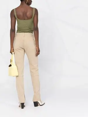 Attico Slit-hem Straight-leg Jeans