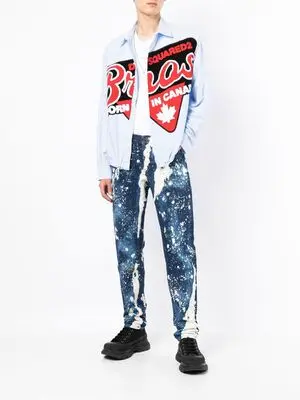 Dsquared2 Logo-patch Long-sleeve Shirt