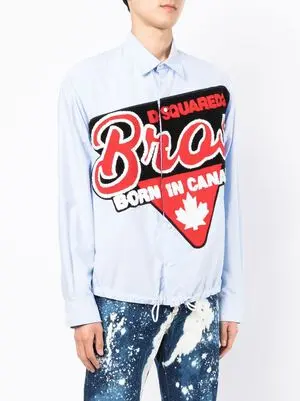 Dsquared2 Logo-patch Long-sleeve Shirt