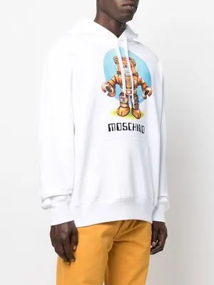 Moschino Teddy Bear-print Hoodie - White