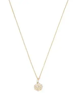 SYDNEY EVAN 14kt Yellow Camellia Diamond Necklace - Gold