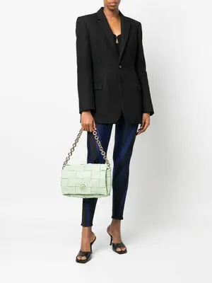 Philipp Plein Intertwined Leather Shoulder Bag - Green