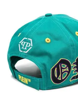 Philipp Plein Gothic Logo-print Distressed Cap