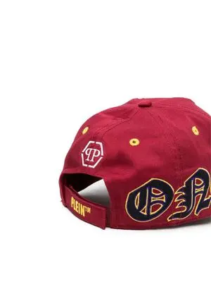 Philipp Plein Gothic Logo-print Distressed Cap