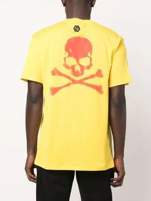 Philipp Plein Skull-print Detail T-shirt - Yellow