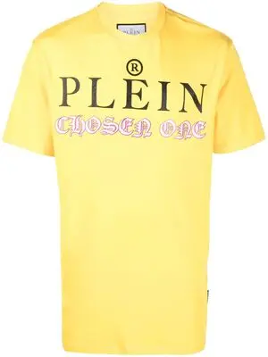 Philipp Plein Logo-print Detail T-shirt - Yellow