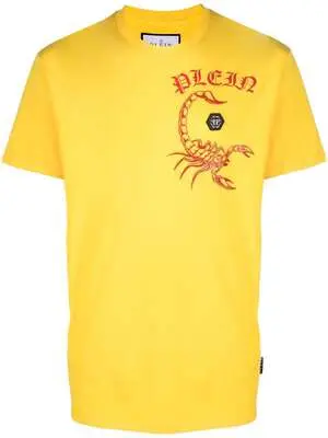 Philipp Plein Chest Logo-print Detail T-shirt - Yellow
