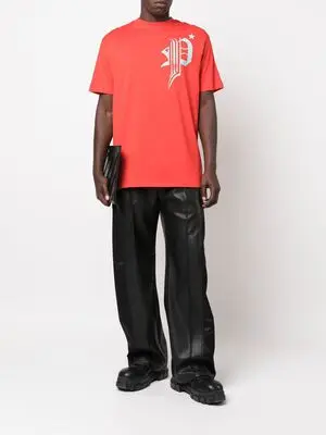 Philipp Plein Skull-print Detail T-shirt - Red