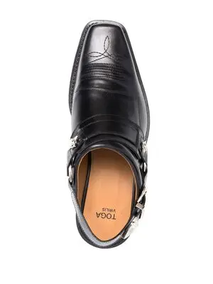 TOGA VIRILIS Leather Slingback Loafers