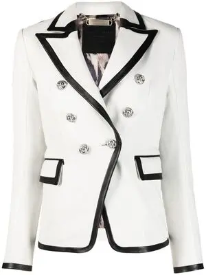Philipp Plein Two-tone Leather Blazer
