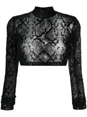 Philipp Plein Geometric-print Cropped Top