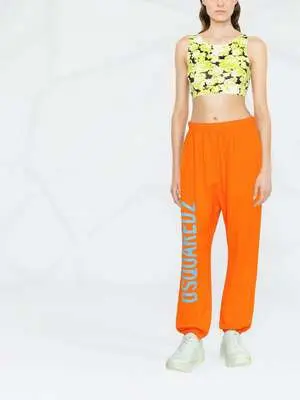 MSGM Floral Print Cropped Vest