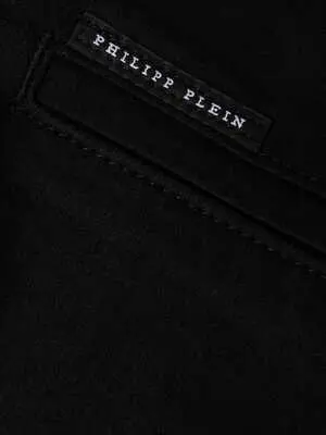 Philipp Plein High-waisted Biker Jeans - Black