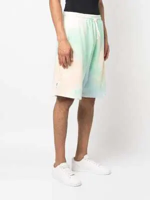 MSGM Logo-print Tie-dye Shorts