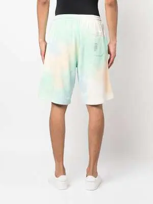 MSGM Logo-print Tie-dye Shorts